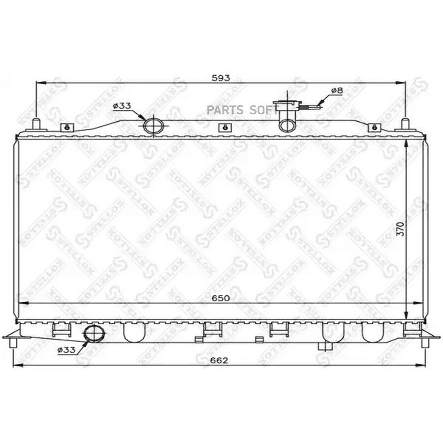 STELLOX 1026614SX 10-26614-SX радиатор системы охлаждения!\ Hyundai Accent III 1.4/1.6 05>