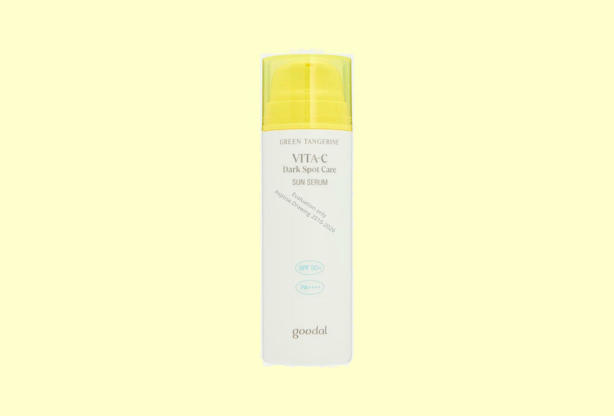 Солнцезащитная сыворотка для лица spf 50+ GOODAL GREEN TANGERINE VITA C, 50 мл