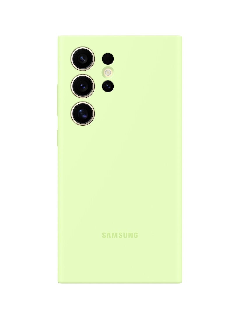 Защитный чехол из силикона для Samsung Galaxy S24 Ultra, светло‑зелёный, артикул EF‑PS928TGEGCN.
