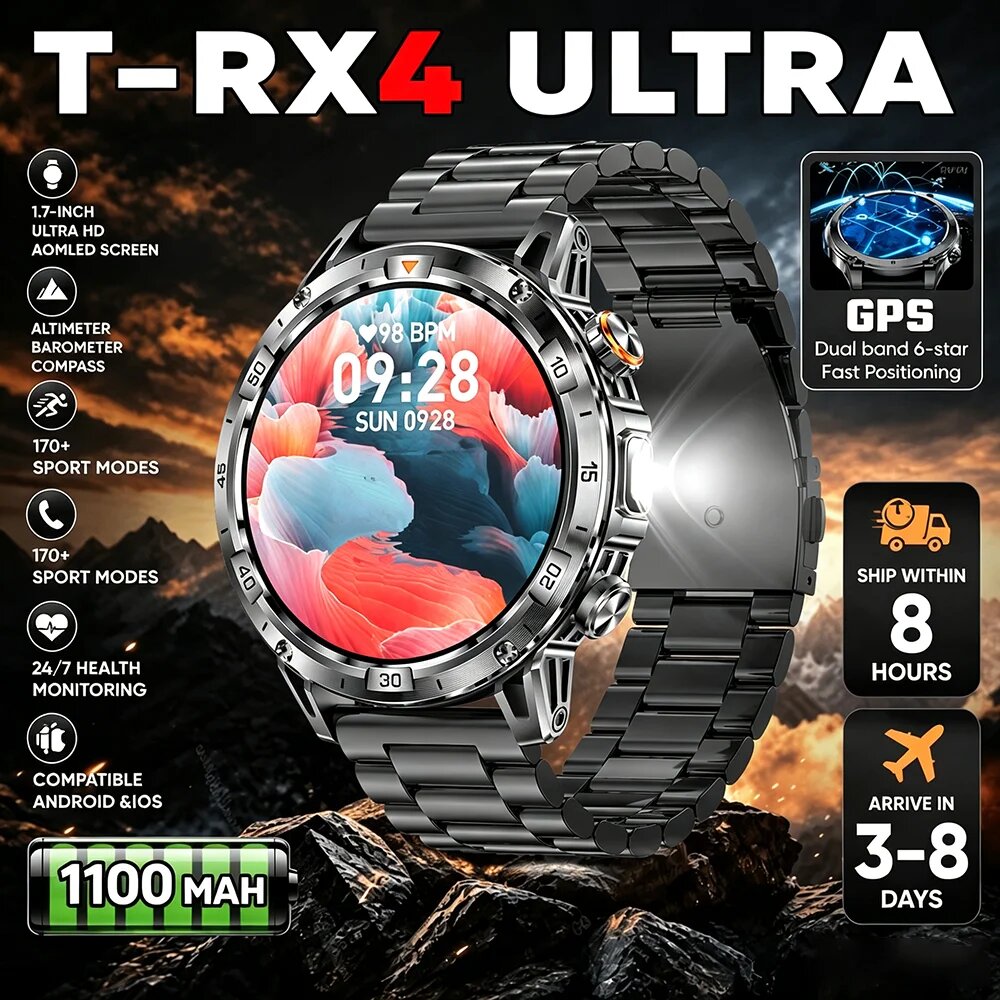 Умные часы T-RX4 Ultra Silver 10ATM
