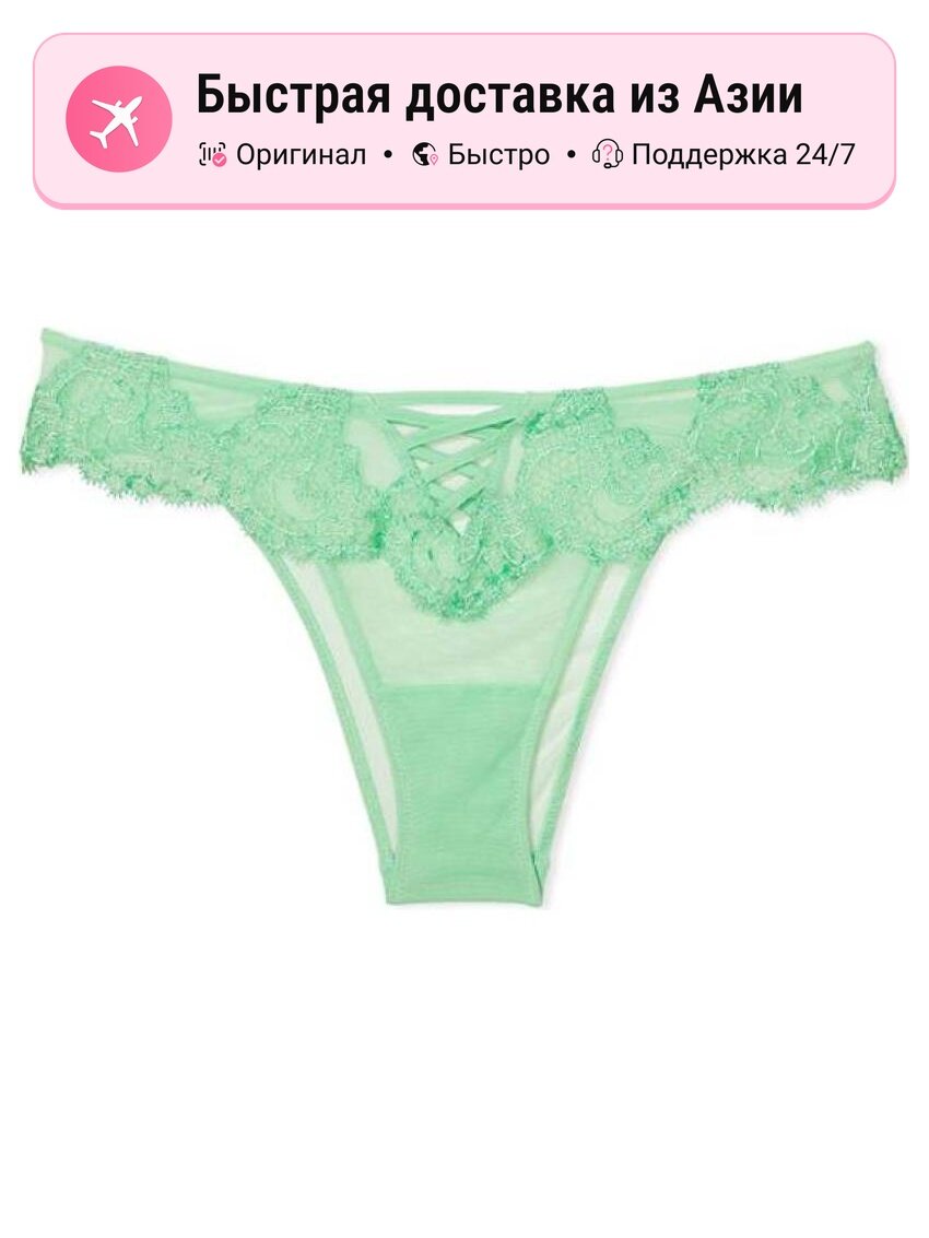 Трусики-танга женские Victoria's Secret DREAM ANGELS травянисто-зеленый, M EU