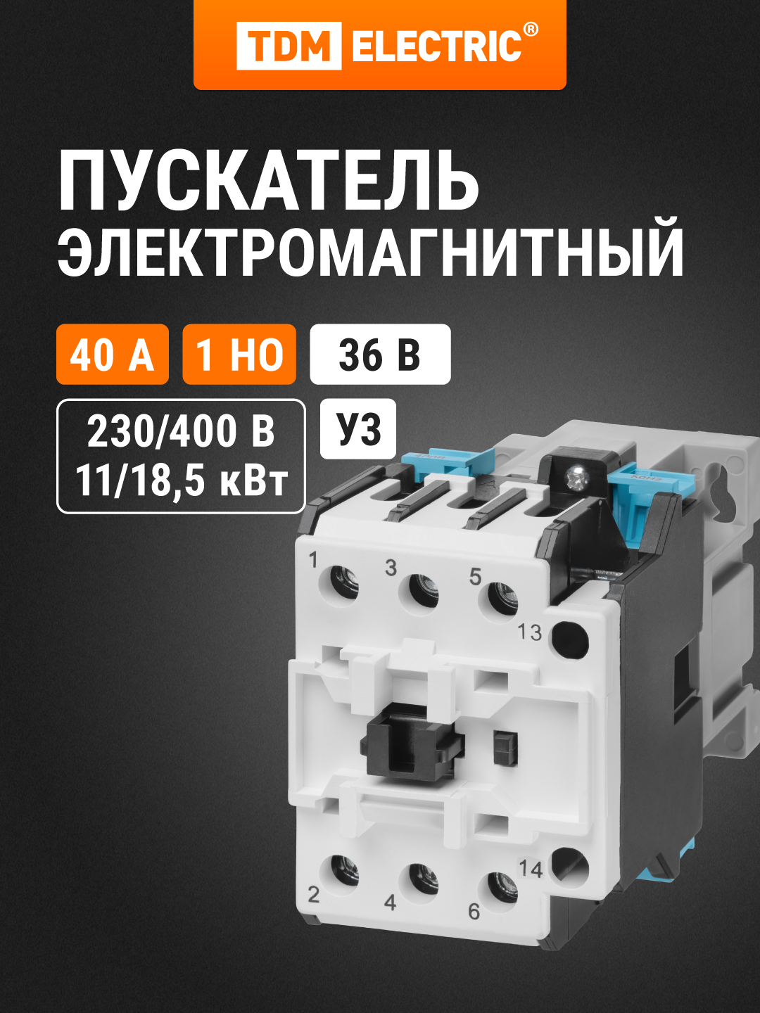 Пускатель электромагнитный ПМ12-040150 У3В 36В 1з TDM