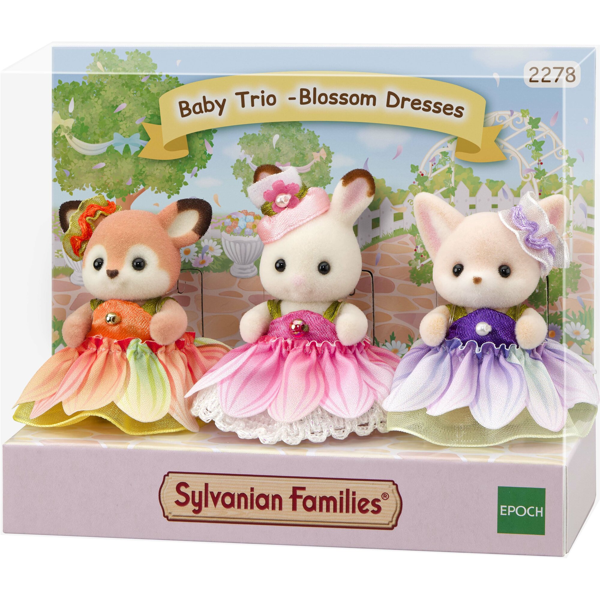 Набор фигурок Sylvanian Families "Малыши в цветочных платьях"