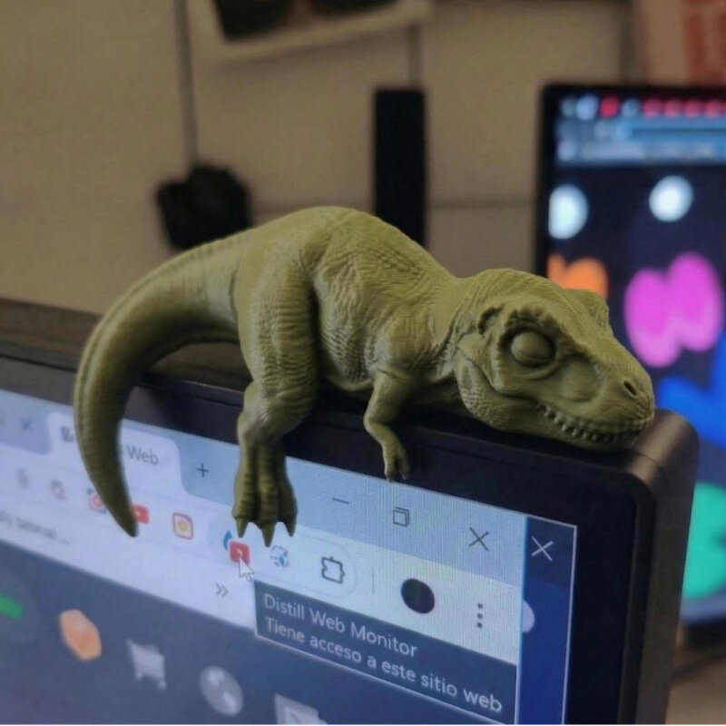 3D-печать, спящий тираннозавр, подставка для монитора, фигурка динозавра, декор для дома и офиса, статуэтка