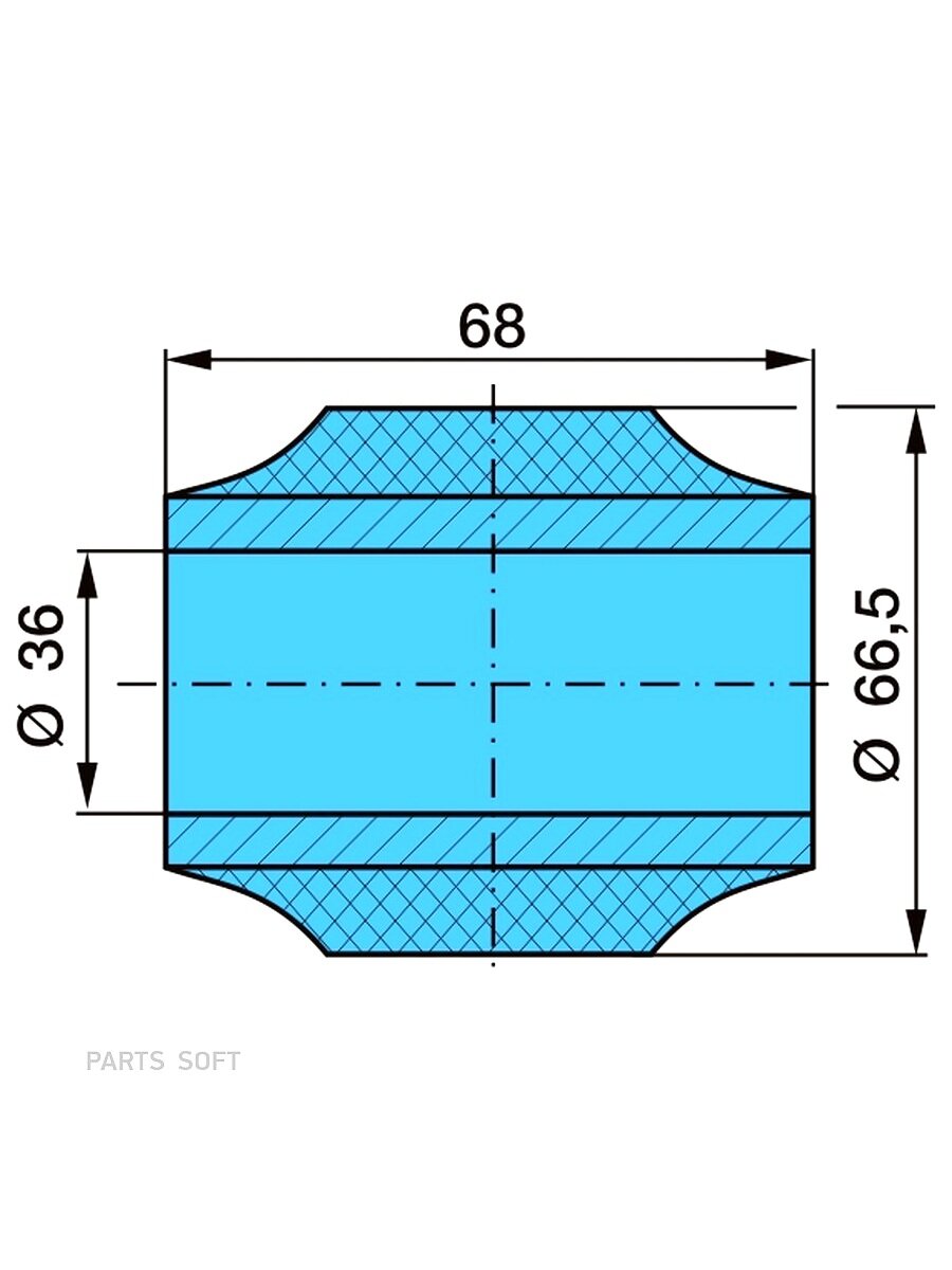 BPW 0511393030 05.113.93.03.0 сайлентблок рессоры !36x49/65.5x68 \BPW