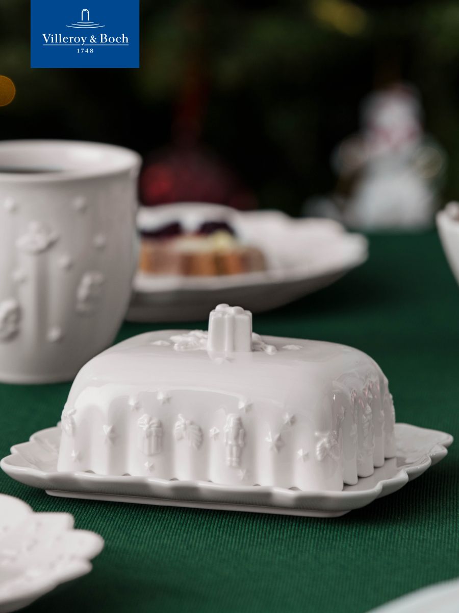 Масленка новогодняя с крышкой 18х15х8 см, Toy's Delight Royal Classic, Villeroy & Boch, Премиум-Фарфор