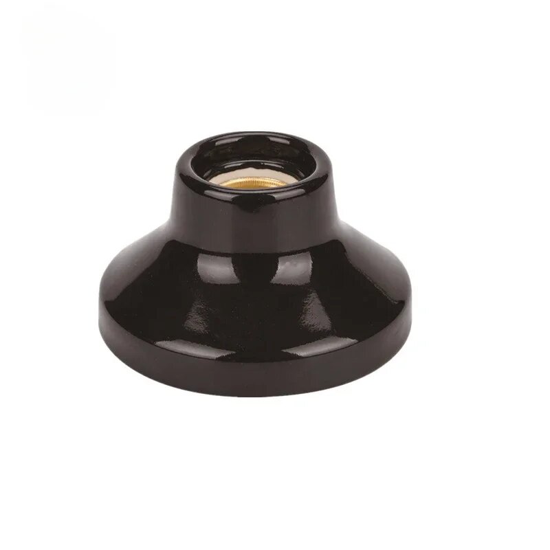 Керамический патрон E27 для настенного светильника Черный, Black no bulb