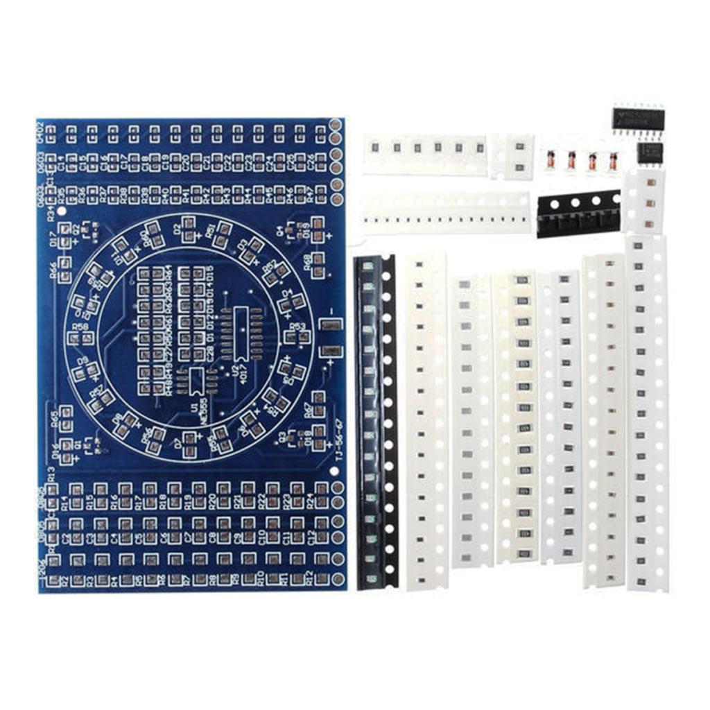 Набор для пайки SMD-компонентов, тренировочная плата, резистор, диод.