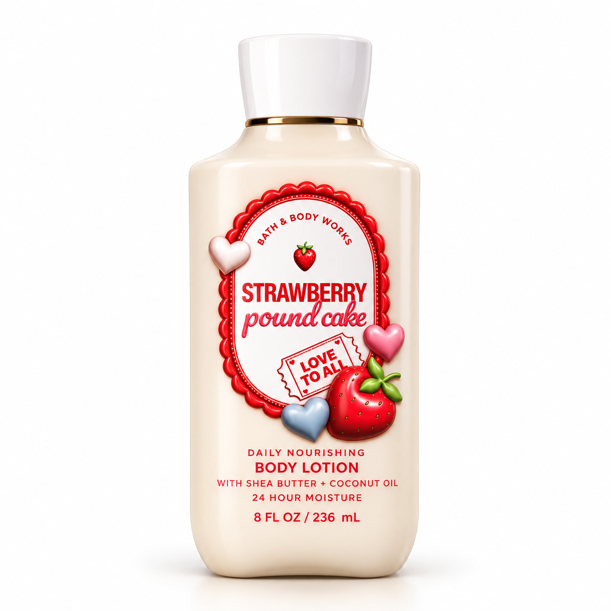 Лосьон для тела Bath & Body Works Клубничный бисквит / Strawberry Pound Cake, 236 мл