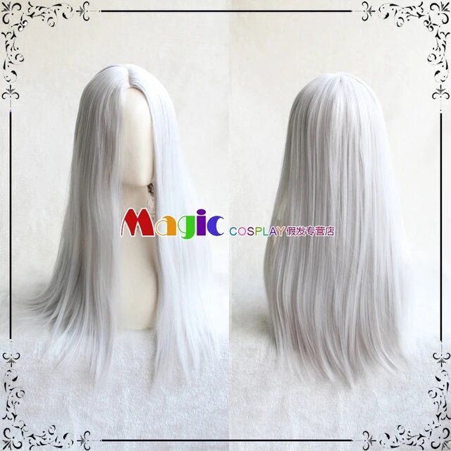 Мужской костюм ведьмака Геральда из Ривии Белый, XL, Wig