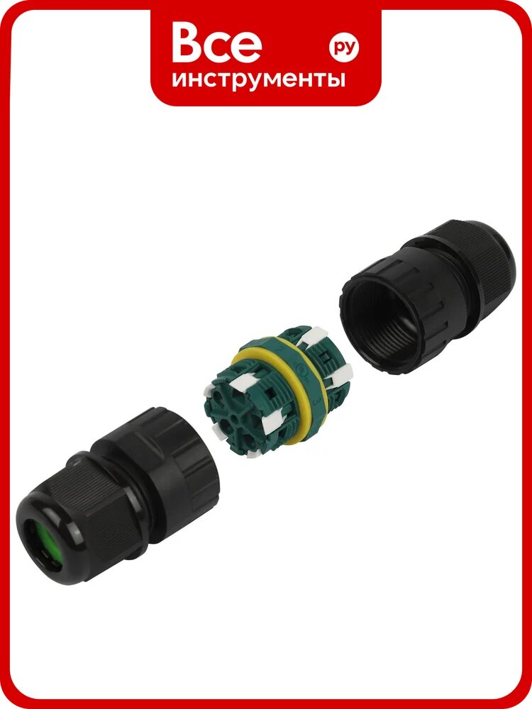 Коннектор ЭРА NO-224674 кабельный прямой 5Pin 0.5-2.5 мм2 безвинтовой IP68 Б0068026