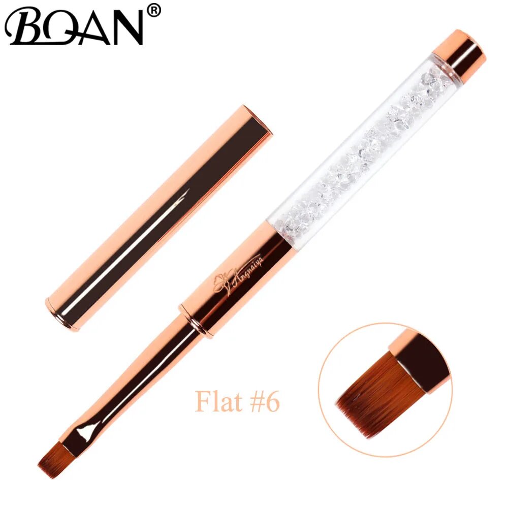 BQAN кисть для ногтей Flat розового золота