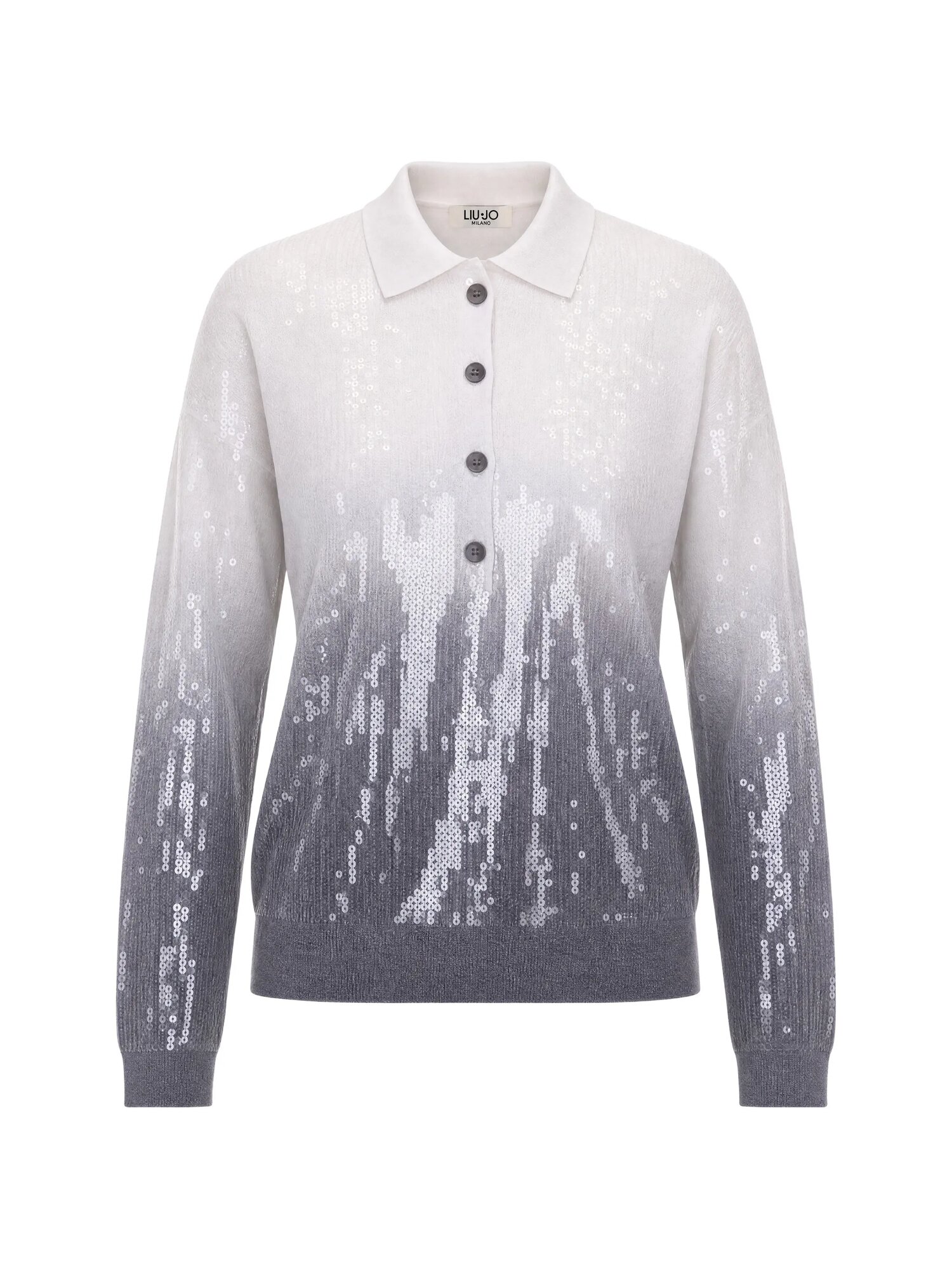 Рубашка Sequin-embellished dégradé polo shirt