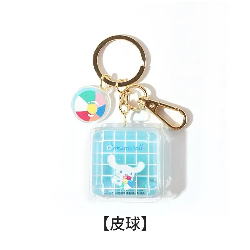 Брелок Cinnamoroll Sanrio Мяч Летняя Серия Мультфильм Подвеска Брелок Аксессуары Подарок Для Женщин