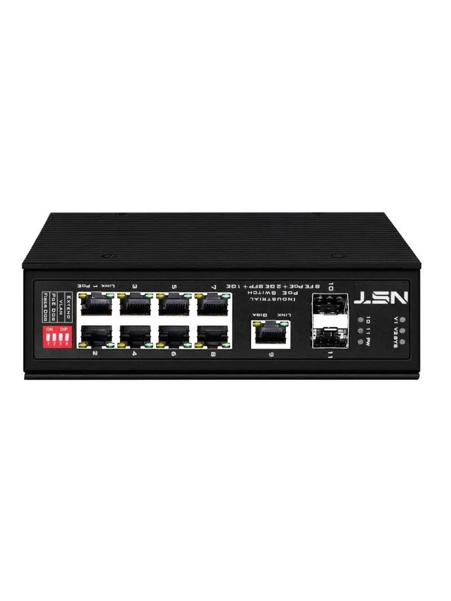 Промышленный PoE коммутатор Fast Ethernet NS-SW-8F3G-P/I на 8 FE RJ45 PoE + 1 GE RJ45 + 2 GE SFP