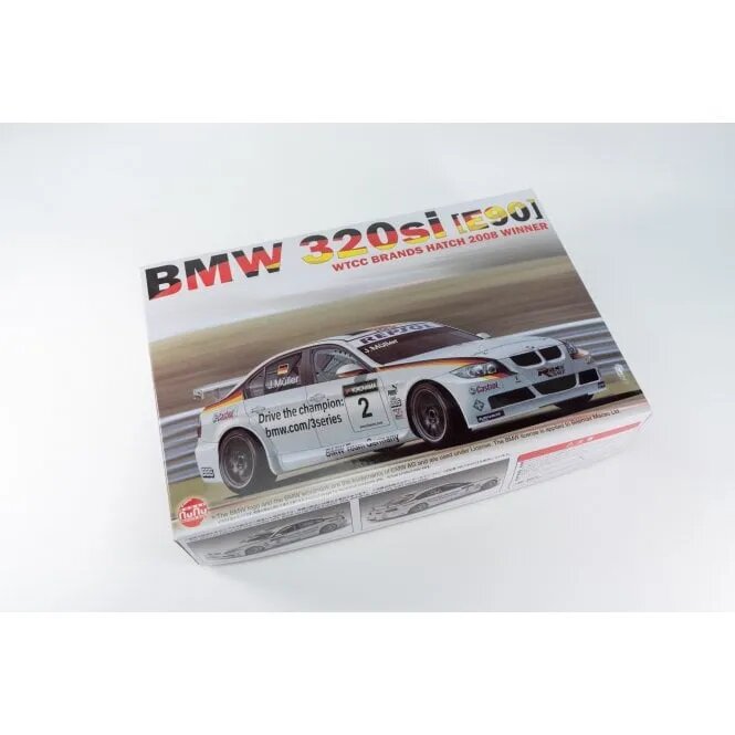 Сборная модель автомобиля BMW 320 E90i WTCC brands hatch 2008 Winner Car Model Kit NU-24037, масштаб 1/24