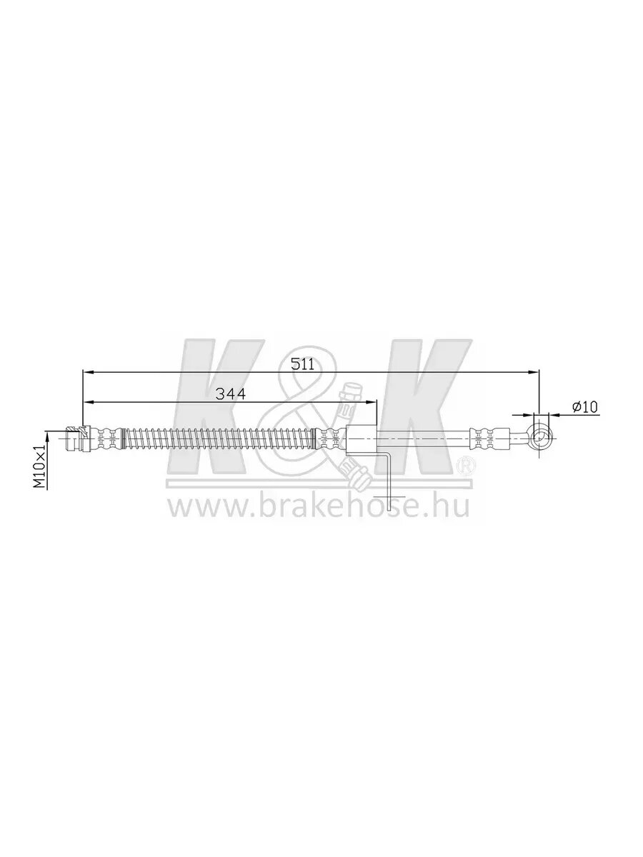 Шланг тормозной Hyundai Matrix FC K&K 06.01
