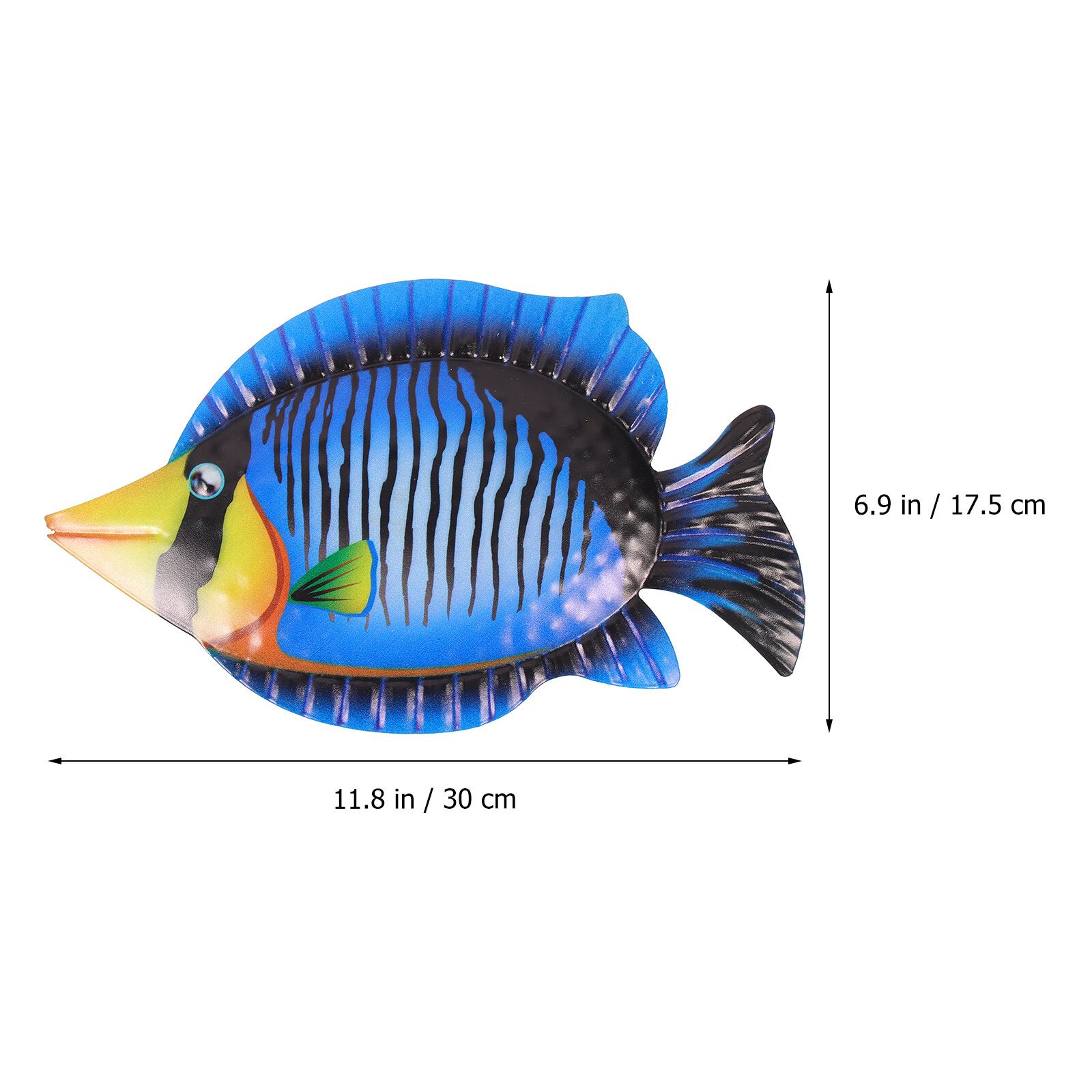Металлическое Украшение В Forme Рыбы Для Декора Стены 30x17 5x0 5cm