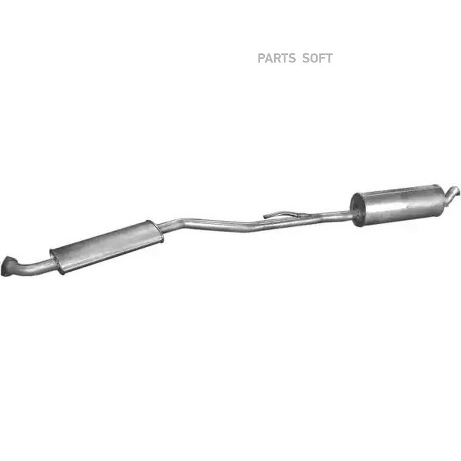 Глушитель средняя+задняя часть (03.73+03.74) BMW E34 2.4TD, 2.5TD 88-96 от официального дистрибьютора, POLMOSTROW, артикул 0308