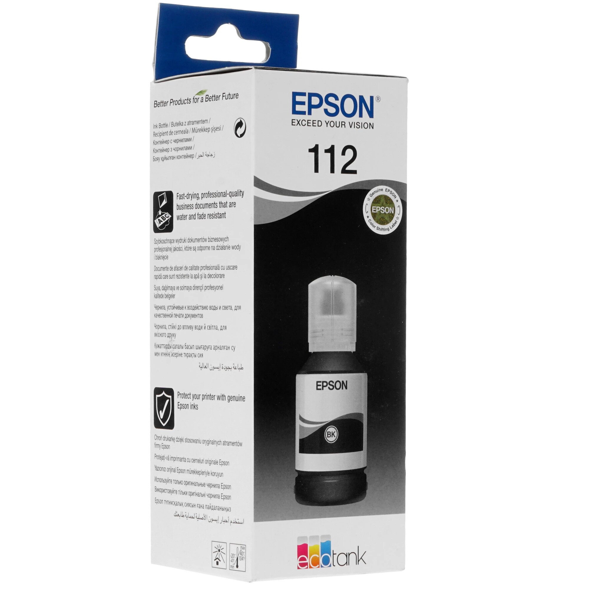 Картридж Epson-112 Black черный Оригинал 7500 дляL6460/L6490/L6550/L6570/L6580