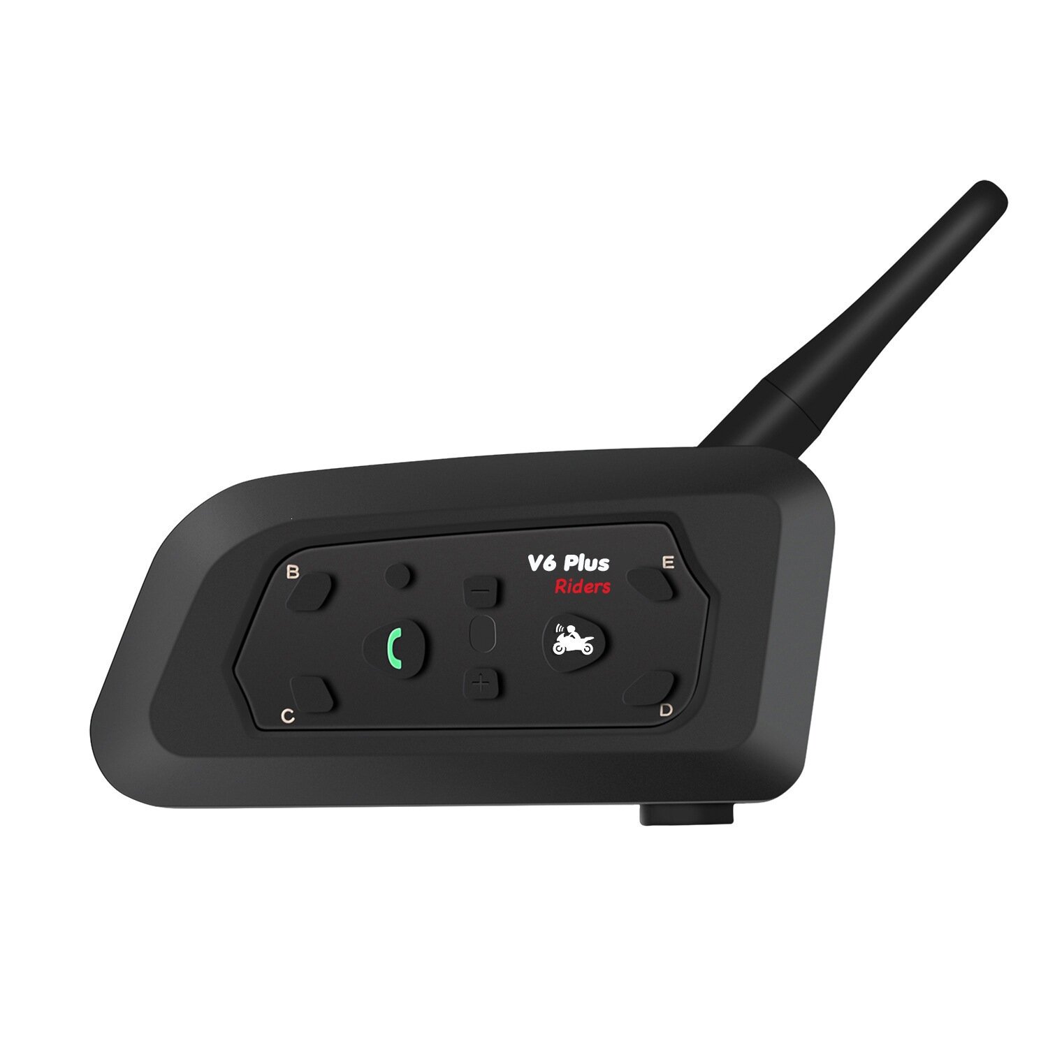 Мотошлем Bluetooth Интерком V6 1200м Дуплекс Рация Шлемовая Гарнитура Для Мотоцикла Черный 1 Шт