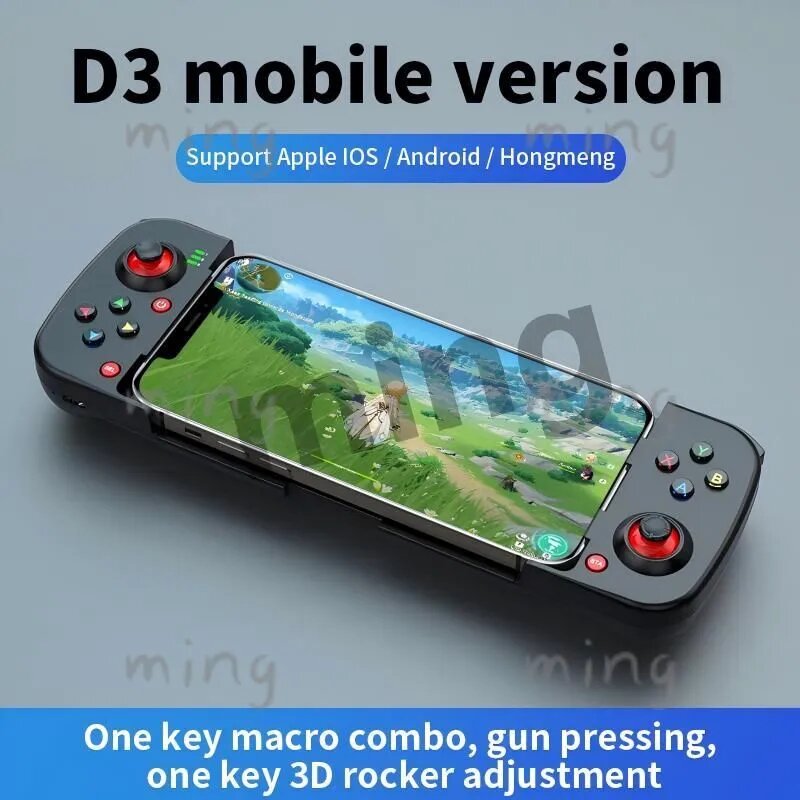 Выдвижной беспроводной геймпад D3 BT 5,0 для устройств Android IOS