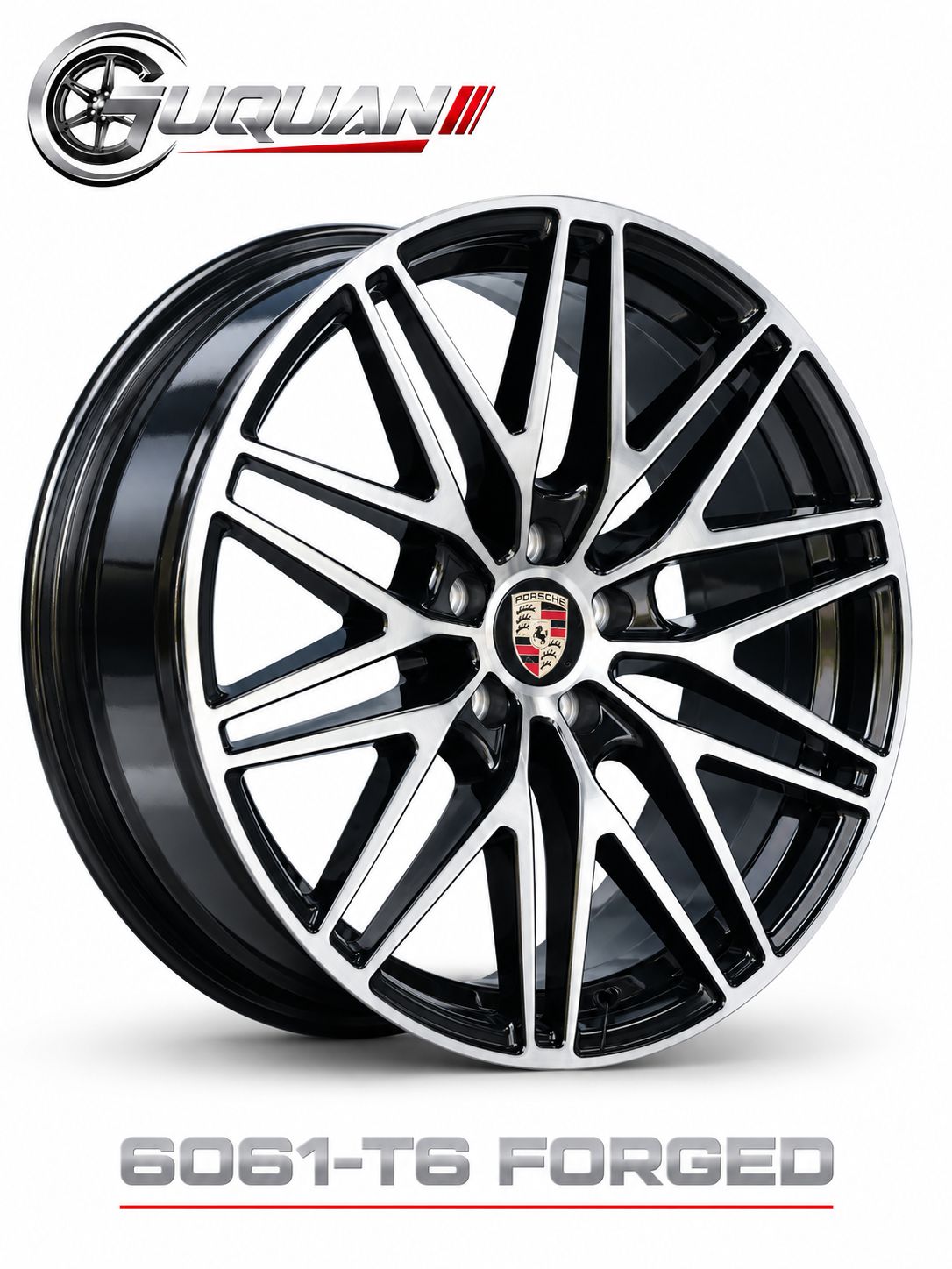 Кованый колесный диск ABW 3223E2190-1 R21 9J ET26 5x112, глянцевый черный с проточенной лицевой поверхностью