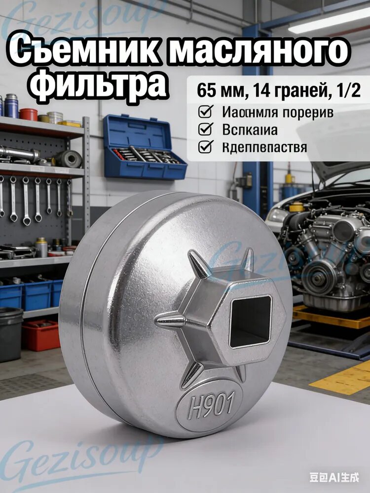 Автодело Семник масляного фильтра 65 мм чашка для замены фильтров с точной посадкой