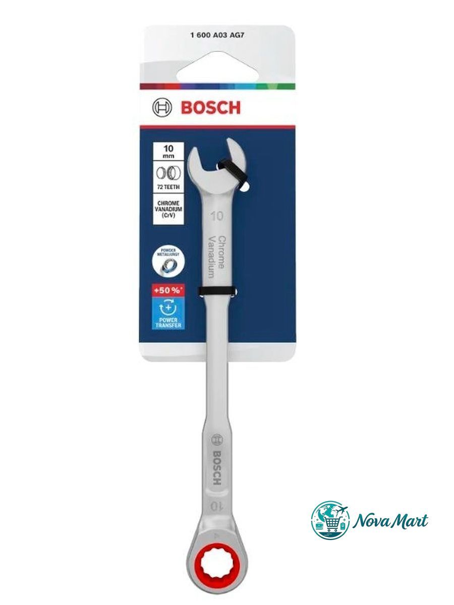 Эксклюзивная трещотка Bosch CRV 10 мм на 5, применяемая для вело, мото и авто