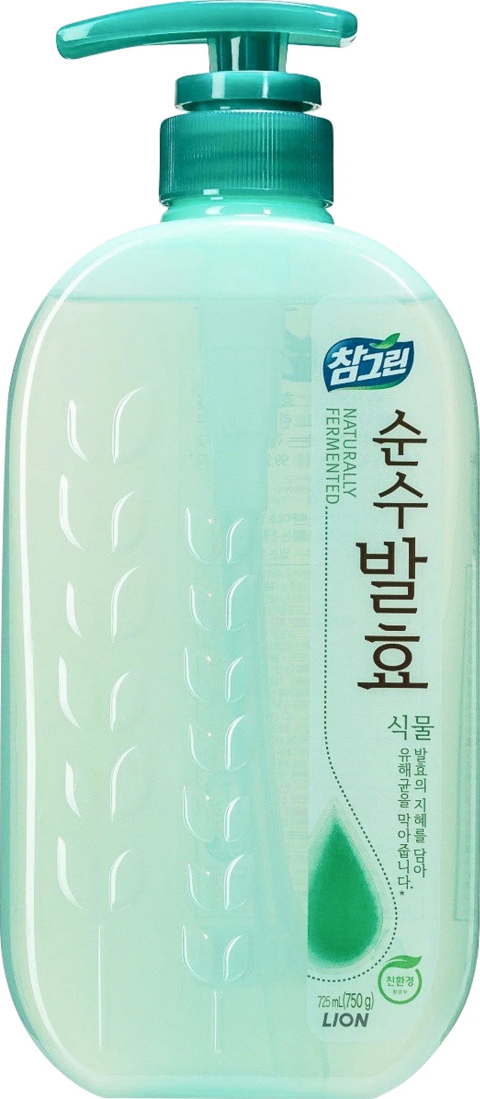 Средство для мытья посуды, овощей и фруктов LION / Лион Chamgreen Pure Fermentation Plant Bottle Горные травы 750г / товары для уборки