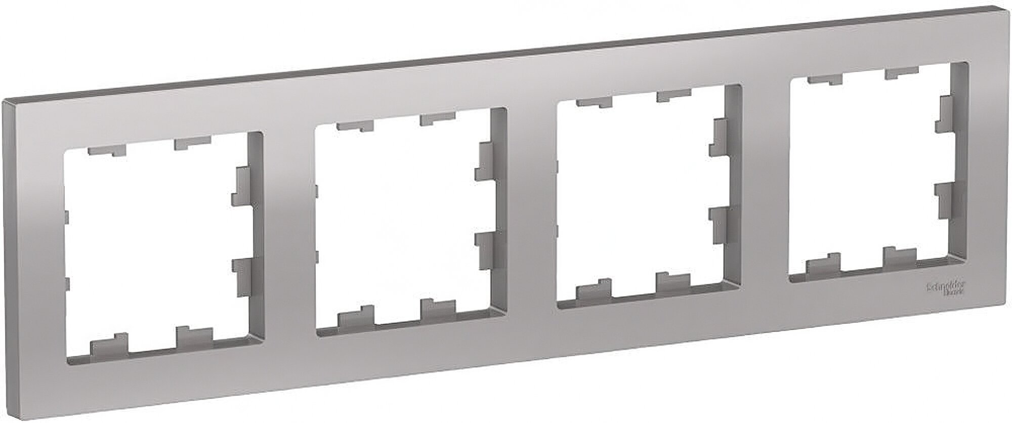 Рамка 4 поста Schneider Electric Atlas Design ATN000304 алюминий