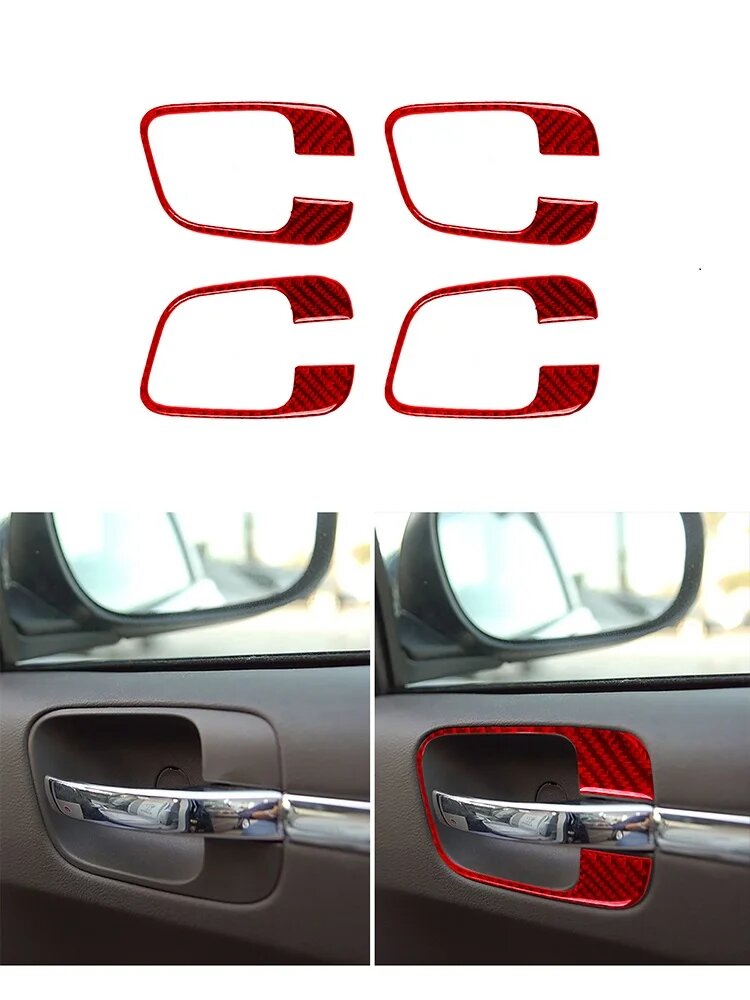 Для Chrysler 300 300C 2005-2007 автомобильные красные наклейки из углеродного волокна, различные детали, накладка, декоративные аксессуары для интерьера