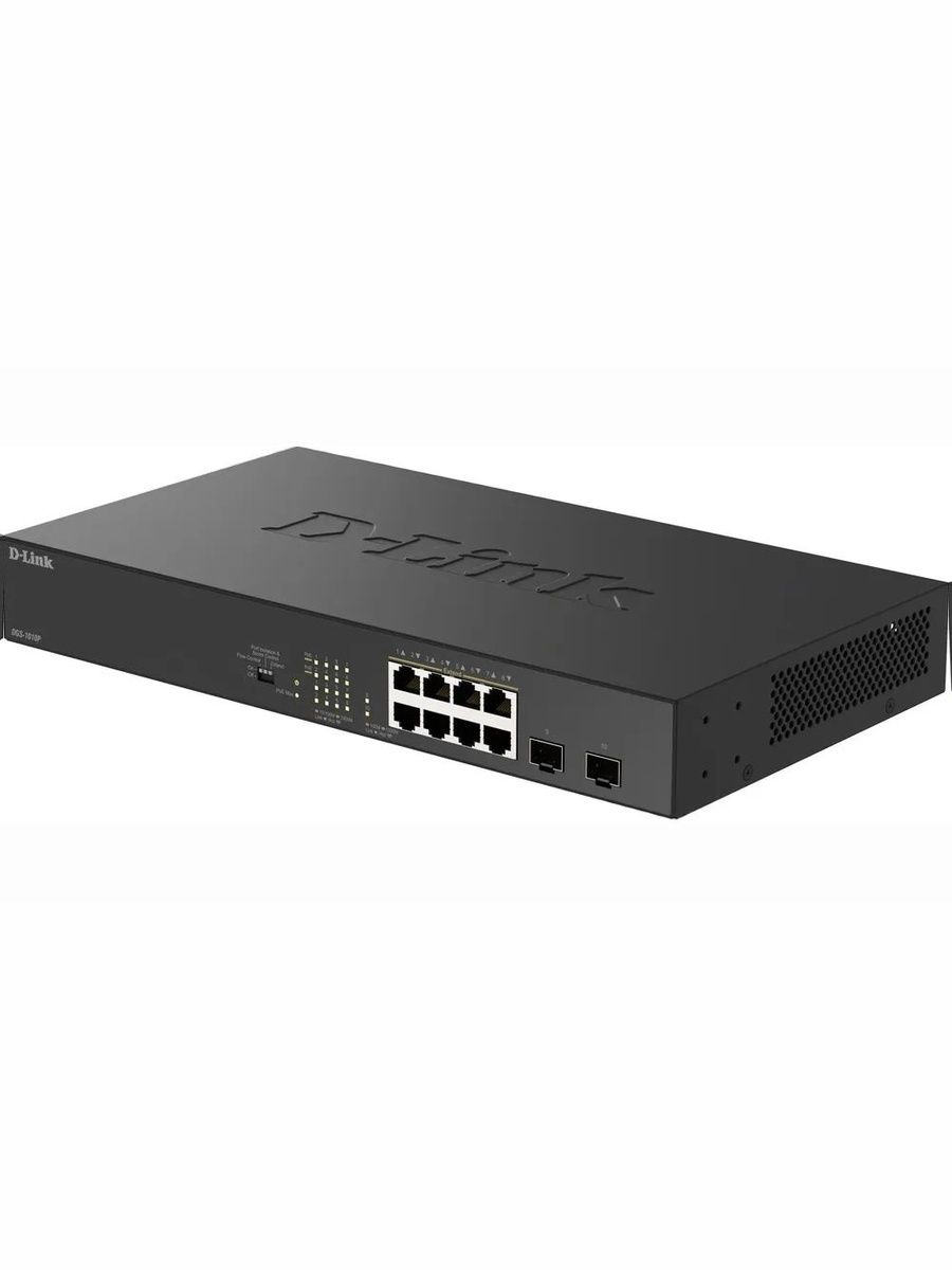 Коммутатор D-Link DGS-1010P/B1A, неуправляемый