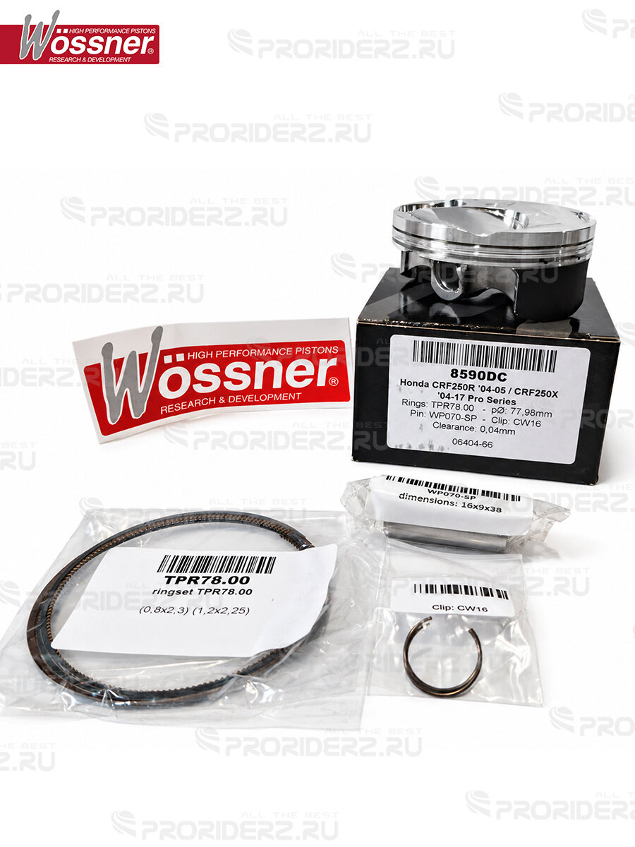 Поршень для мотоцикла CRF250R 04-05, CRF250X 04-17 от бренда Wossner 8590DC