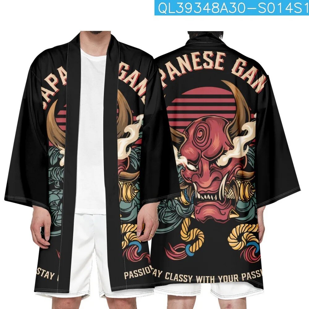 CEARPION Кардиган-кимоно полиэстер Черный, 5XL, Kimono cardigan 13