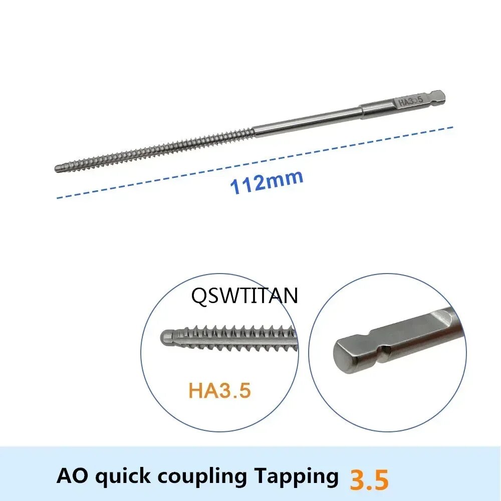 Винт AO Quick Coupling из нержавеющей стали для ортопедической хирургии VKTIMALL 1pc 3.5