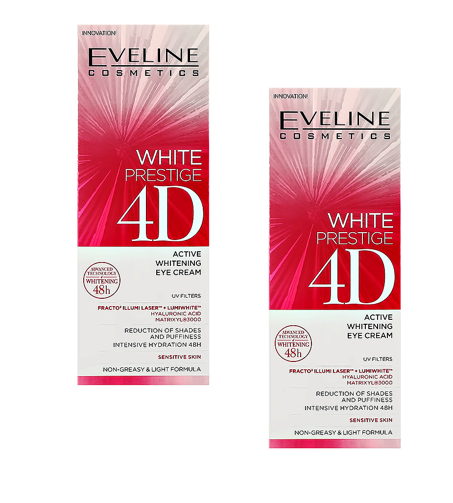 Крем Eveline для кожи вокруг глаз Eveline White Prestige 4D для чувствительной кожи, 20мл 2шт