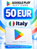 Подарочная карта Google Play 50 EUR / Италия / Пополнение счёта / Gift Card Goog...