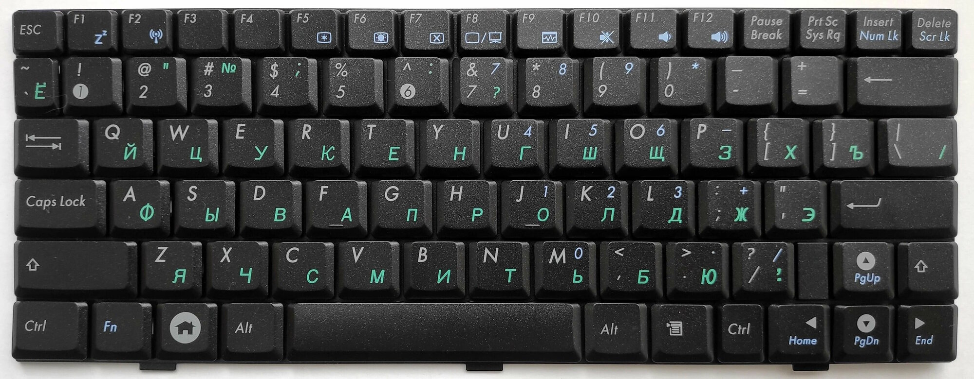 Клавиатура для ноутбука Asus EeePC 1000, 1000HG, 1000HD, 1000H, 1000HA, 1000HE, 1002HA черная, рамка