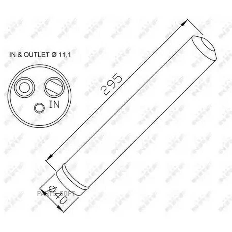 Осушитель кондиционера MERCEDES Sprinter 2.2D 07- от официального дистрибьютора, NRF, артикул 33298