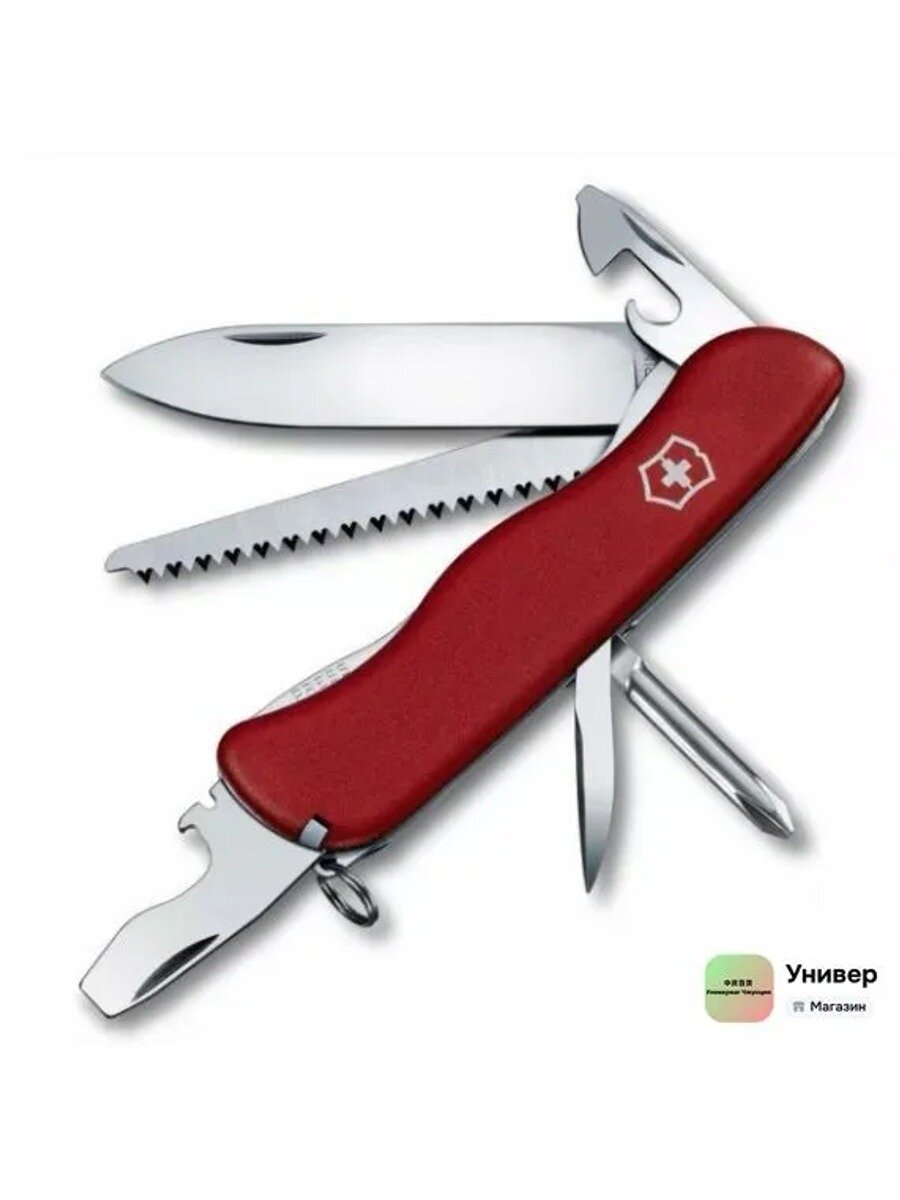 Мультитул Victorinox Trailfinder красный 111 мм с 12 функциями для походов и туризма