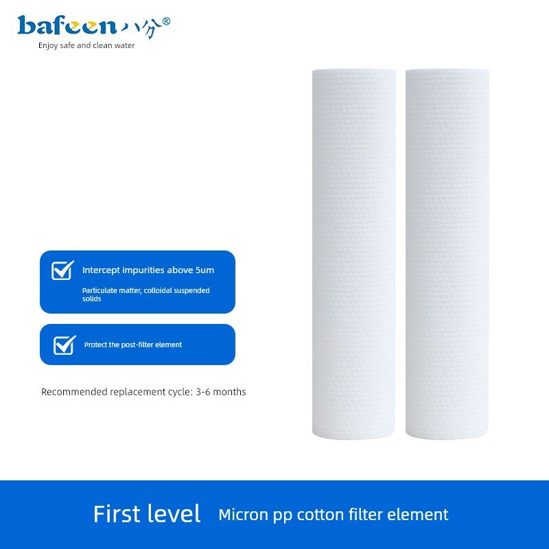 Фильтр для воды Bafeen S20, уровень 1, картридж ПП-хлопок, 10 дюймов, для дома и коммерции, 2 шт.