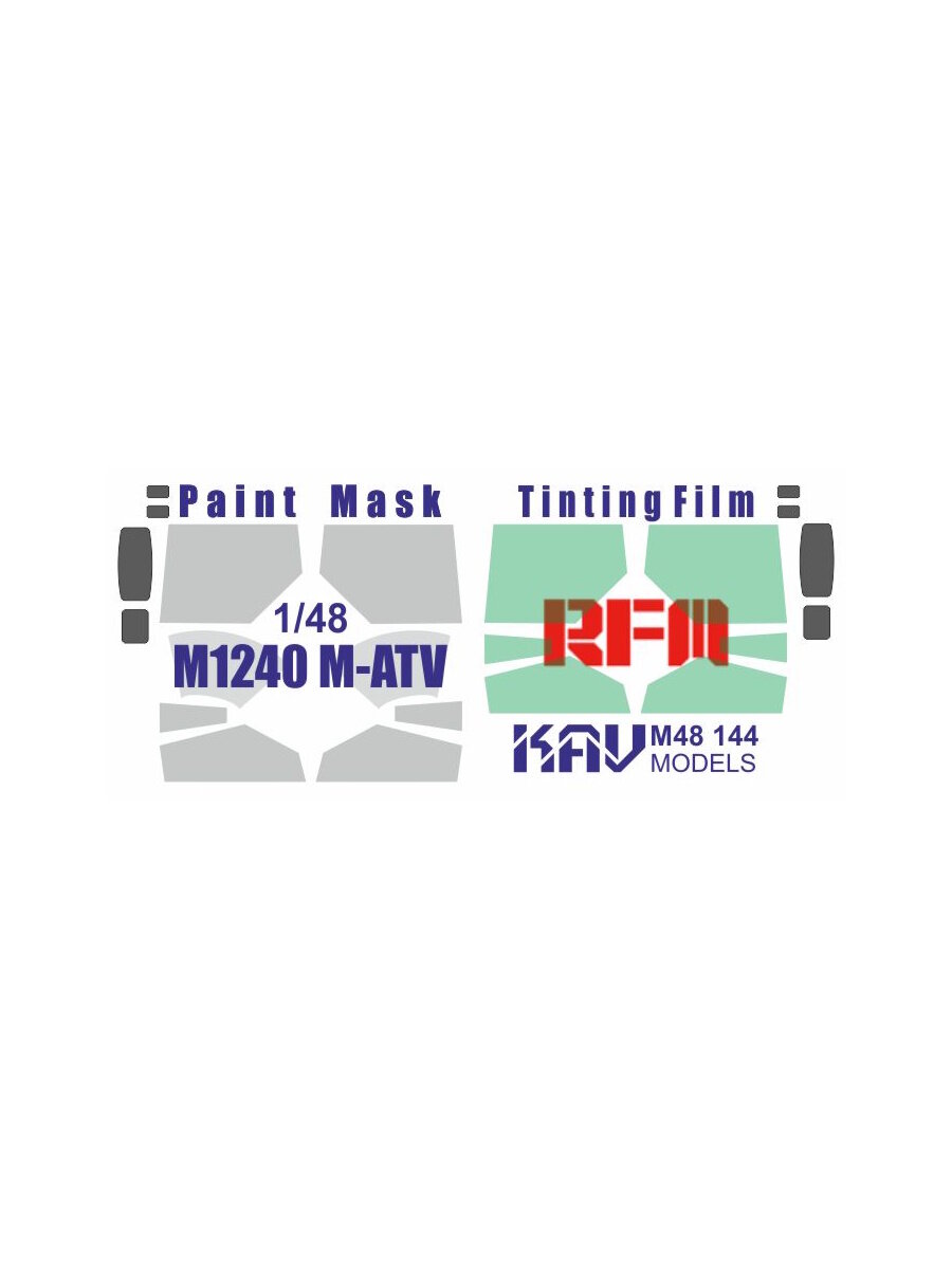 Окрасочная маска на остекление M1240 M-ATV Profi (RFM) 1:48 KAV M48 144