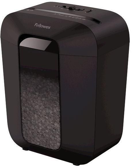 Шредер Fellowes PowerShred LX50 черный (секр. P-4) фрагменты 9лист. 17лтр. скрепки скобы пл. карты (FS-44060)