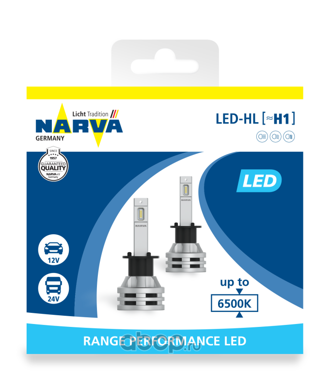 Лампа H1 Range Performance LED 6500K Narva 180573000, H1