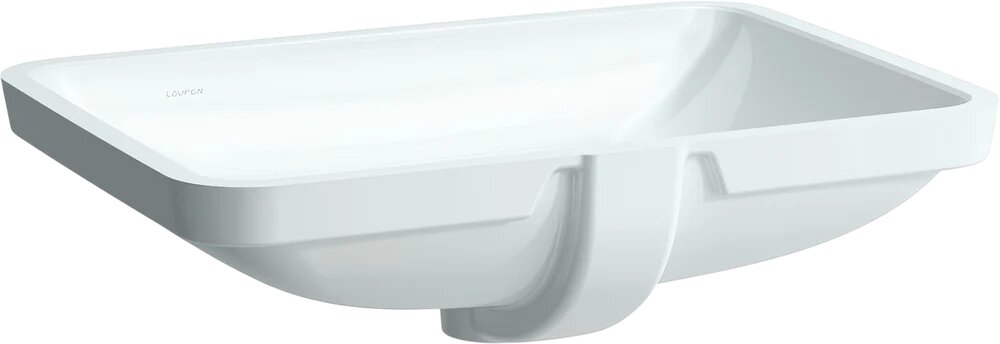 Мебельная раковина Laufen Pro S 8.1196.3.000.109.1 60 фарфоровая, без отверстия под смеситель, со встроенным сливом-переливом, белая, раковина для ванной, прямоугольная