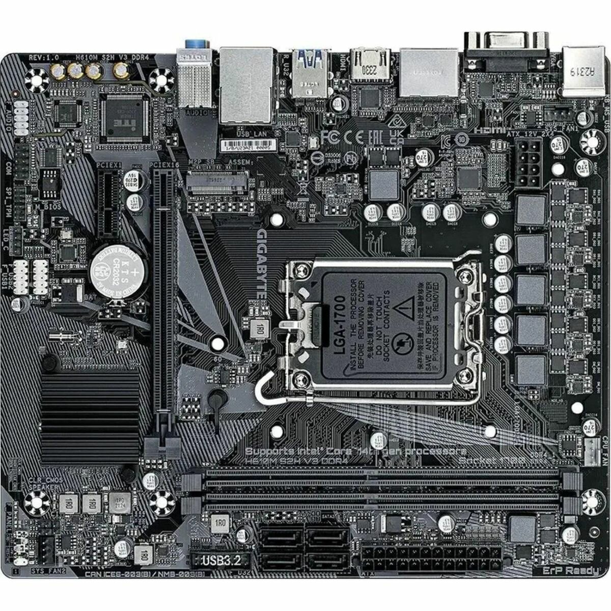 Материнская плата Gigabyte H610M S2H V3 DDR4, 2xDDR4 mATX (1986726)