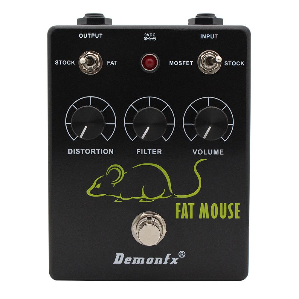 Demonfx FAT MOUSE Гитарная Педаль Премиум Фазз Дисторшн Истинный Байпас
