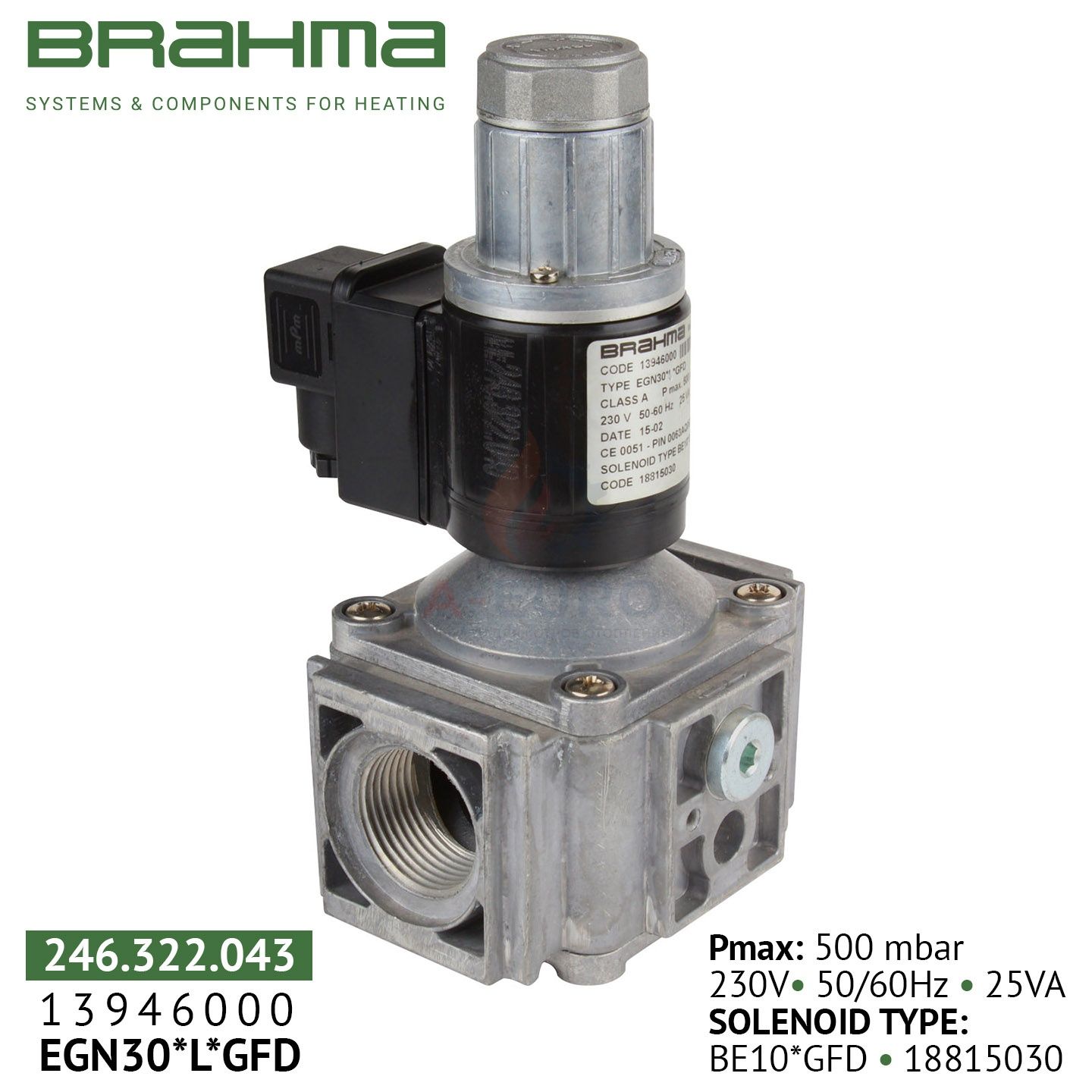 Клапан Brahma EGN30*L*GFD, 13946000