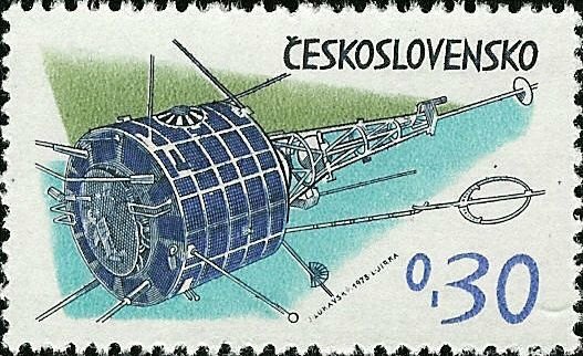 1973-017 Марка Чехословакия Станция 'Интеркосмос' Космические исследования III